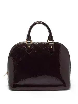 LOUIS VUITTON Monogram Vernis Alma Pm Tote Bag - Red