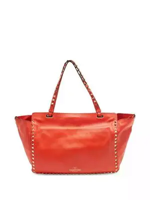 Valentino Garavani Medium Rockstud Trapeze Tote Bag - Red