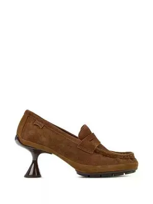Camper Leather Loafers With Sculptural Heel