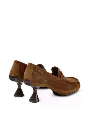 Camper Leather Loafers With Sculptural Heel