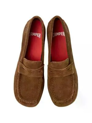 Camper Leather Loafers With Sculptural Heel