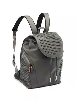 CHRISTIAN LOUBOUTIN Funky Spiked Leather Backpack - Grey