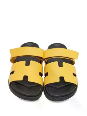 Hermès Chypre Flat Slides With H-shaped Strap