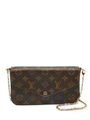 LOUIS VUITTON Félicie Monogram Shoulder Bag - Brown