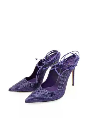 LE SILLA Crystal Embellished Stiletto Pumps - Purple