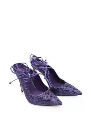 LE SILLA Crystal Embellished Stiletto Pumps - Purple