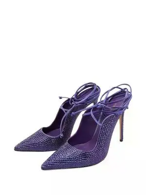 LE SILLA Crystal Embellished Stiletto Pumps - Purple