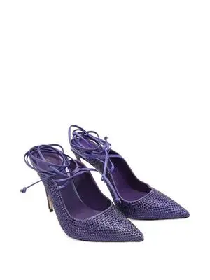 LE SILLA Crystal Embellished Stiletto Pumps - Purple