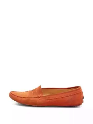TOD'S Tod's Vintage Suede Gommino Loafers Orange