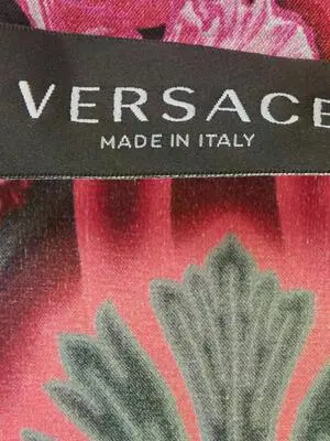 Versace Orchid Print Asymmetric Skirt