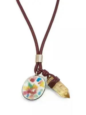 Chloé Porcelain And Crystal Pendant Necklace