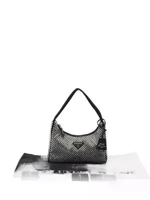 Prada 2000 Re-edition Crystal-embellished Shoulder Bag