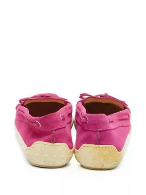 TOD'S Suede Loafers With Bow Detailing