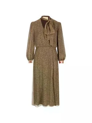 Valentino Garavani Creponne Lamé Dress