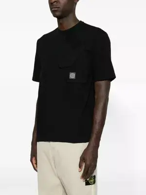 Stone Island Logo-patch Chest-pocket T-shirt
