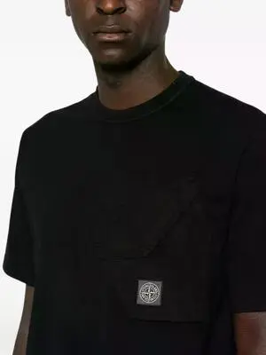 Stone Island Logo-patch Chest-pocket T-shirt