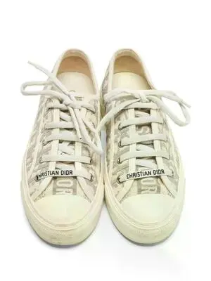 Dior Oblique Jacquard Low Top Sneakers - White