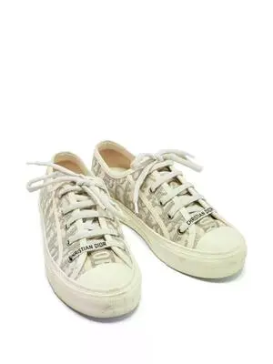 Dior Oblique Jacquard Low Top Sneakers - White
