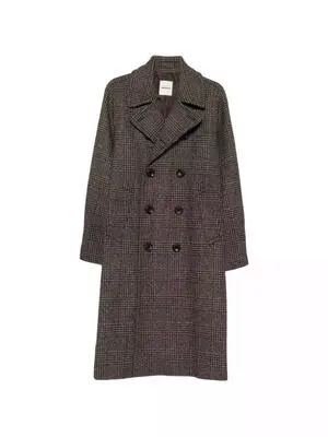 Sandro Checked Double-breasted Coat
