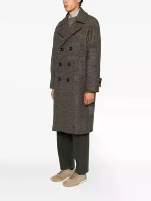 Sandro Checked Double-breasted Coat