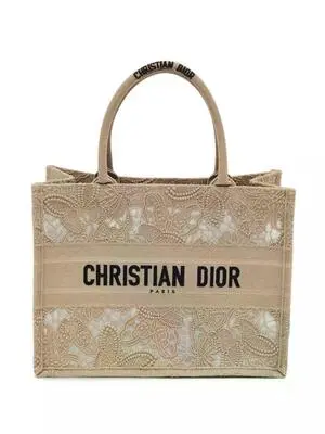 DIOR Christian Dior Book Tote Butterfly-Embroidered Tote Bag