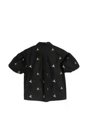 Simone Rocha Embroidered Puff Sleeve Shirt