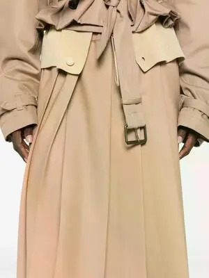 Fabiana Filippi Pleated Drawstring Midi Skirt - Neutrals