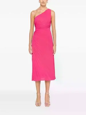 NISSA One-shoulder Pleated Midi Dress