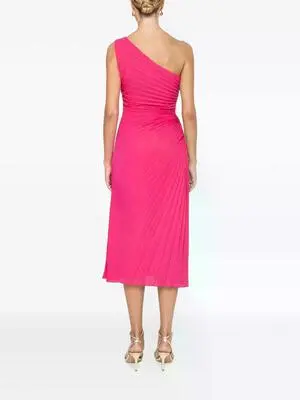 NISSA One-shoulder Pleated Midi Dress