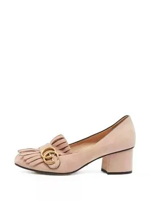 GUCCI Gg Marmont Fringe Loafer Pumps