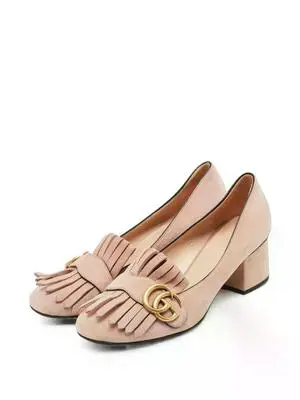 Gucci Gg Marmont Fringe Loafer Pumps