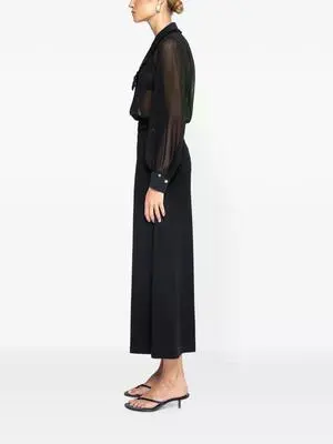 NISSA Pearl-detail Chiffon Shirt