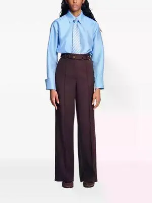 Sandro Belted Wool Blend Trousers