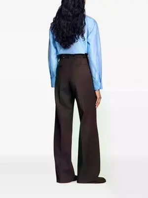 Sandro Belted Wool Blend Trousers