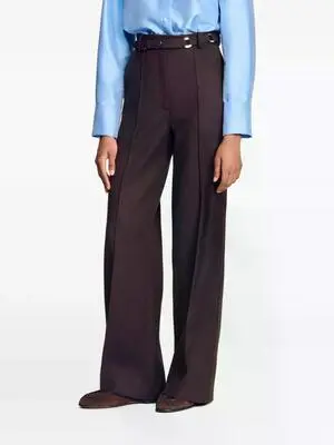 Sandro Belted Wool Blend Trousers