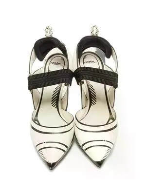 Fendi Colibri Graphic Print Slingback Pumps