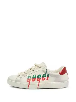 Gucci Ace Blade-print Leather Sneakers