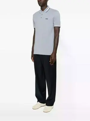 BOSS Paddy Logo-embroidered Tipped Polo Shirt