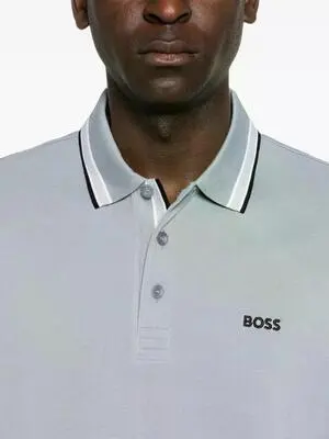 BOSS Paddy Logo-embroidered Tipped Polo Shirt