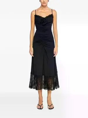NISSA Lace-trimmed Midi Dress