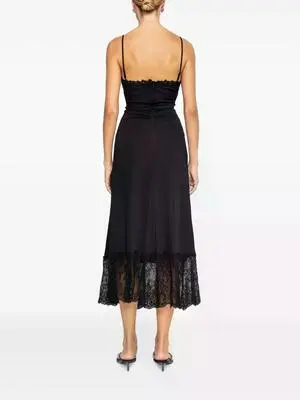 NISSA Lace-trimmed Midi Dress