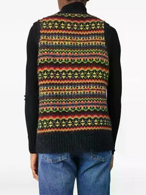 MOLLY GODDARD Fair Isle Vest - Black