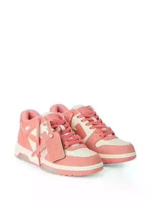 Off-White Out Of Office Paneled Leather Sneakers - Pink