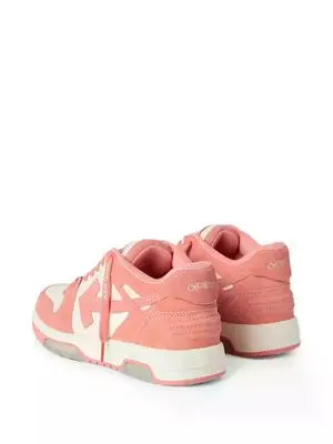 Off-White Out Of Office Paneled Leather Sneakers - Pink