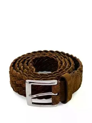 KITON Braided Suede Belt