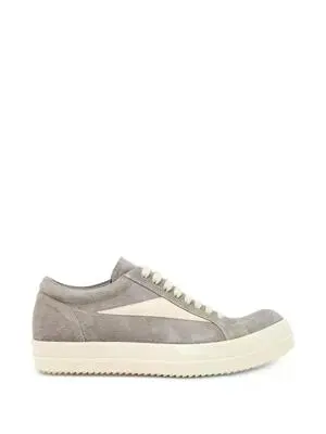 Rick Owens Lace-up Sneakers With Shark-toothed Soles - Grey