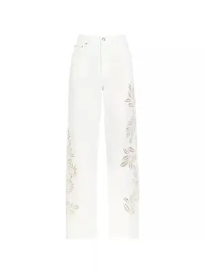Rag & Bone Shea Floral-cutout Jeans - White