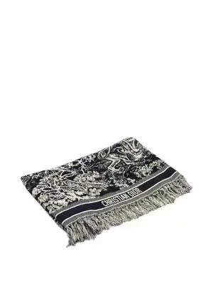 Dior Fringed Towel - Blue
