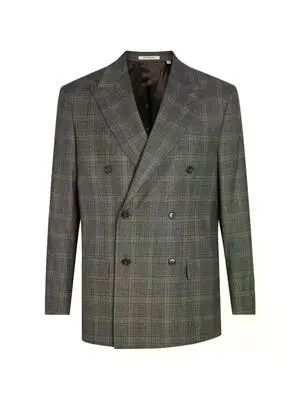 Gant Double-breasted Checked Blazer