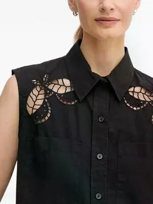 Dkny Cut-out Detail Sleeveless Shirt